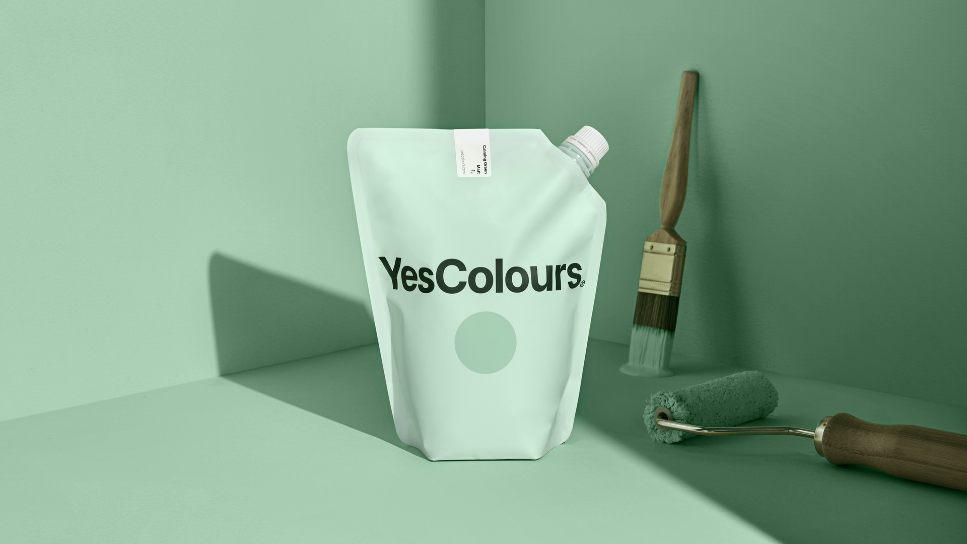 YesColours | Calming Green Matt Emulsion paint