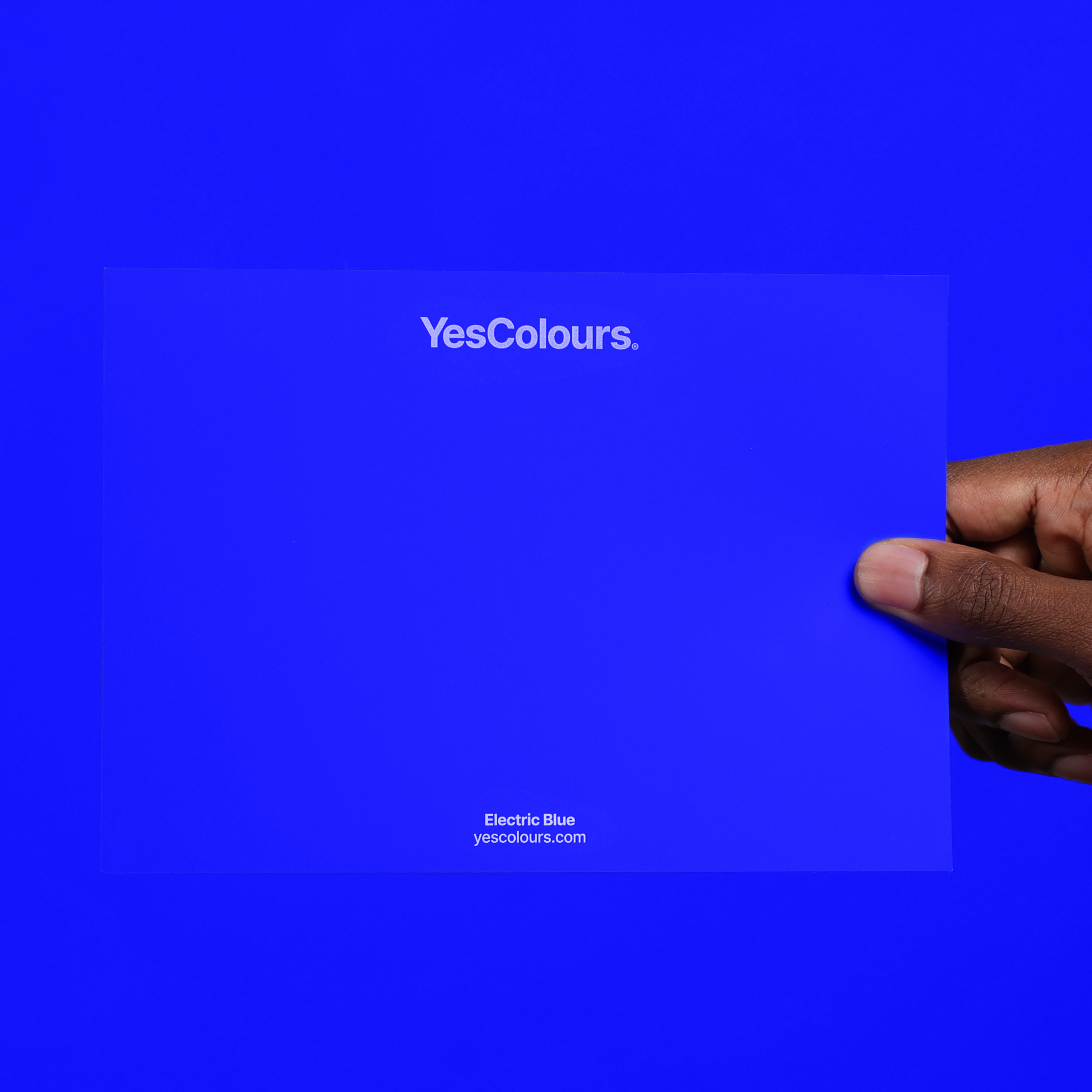 YesColours | Electric Blue Swatch | YesColours Eco Paint Colour Sample Card
