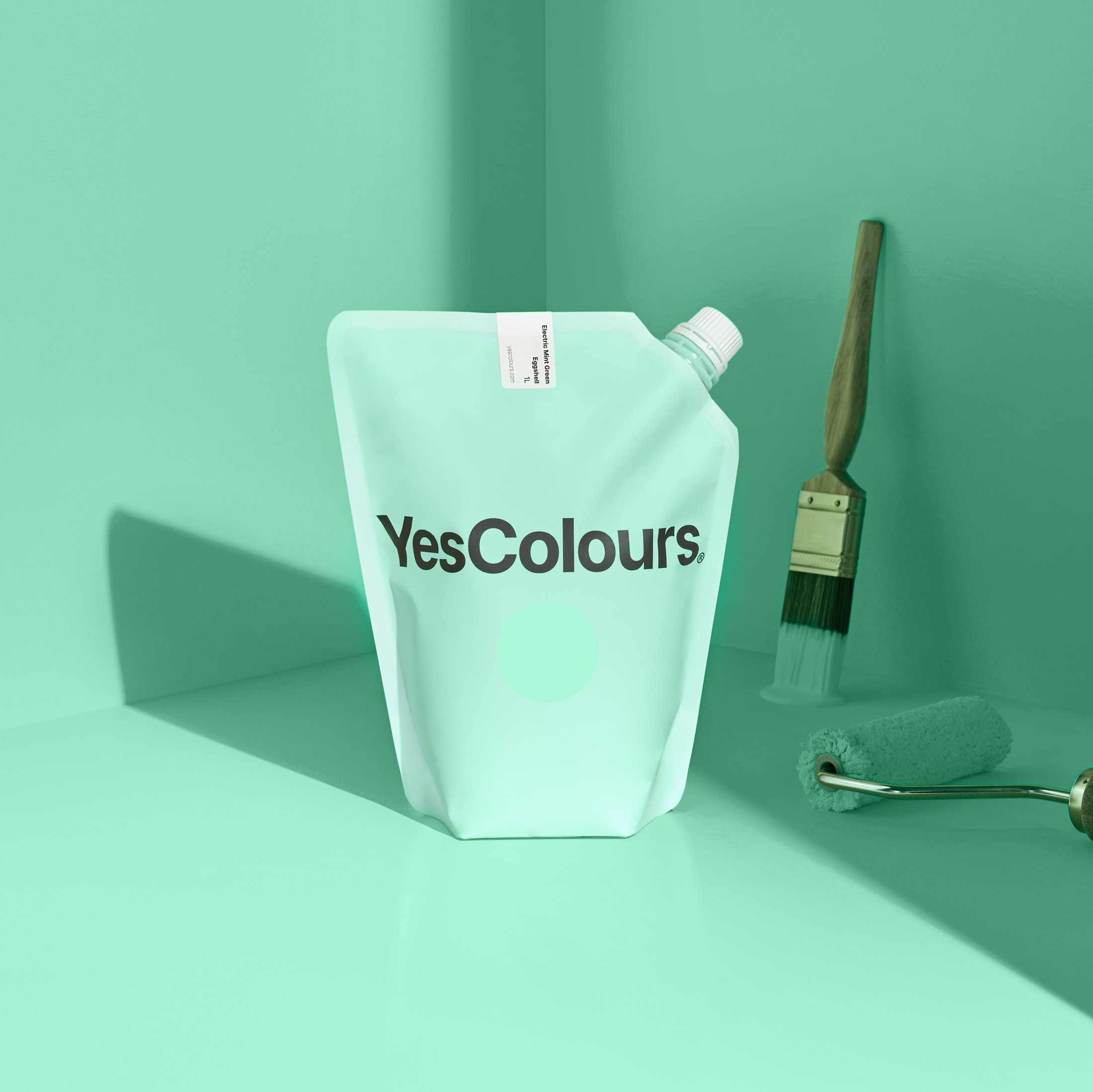 YesColours | Electric Mint Green Eggshell Paint | Eco Paint by YesColours