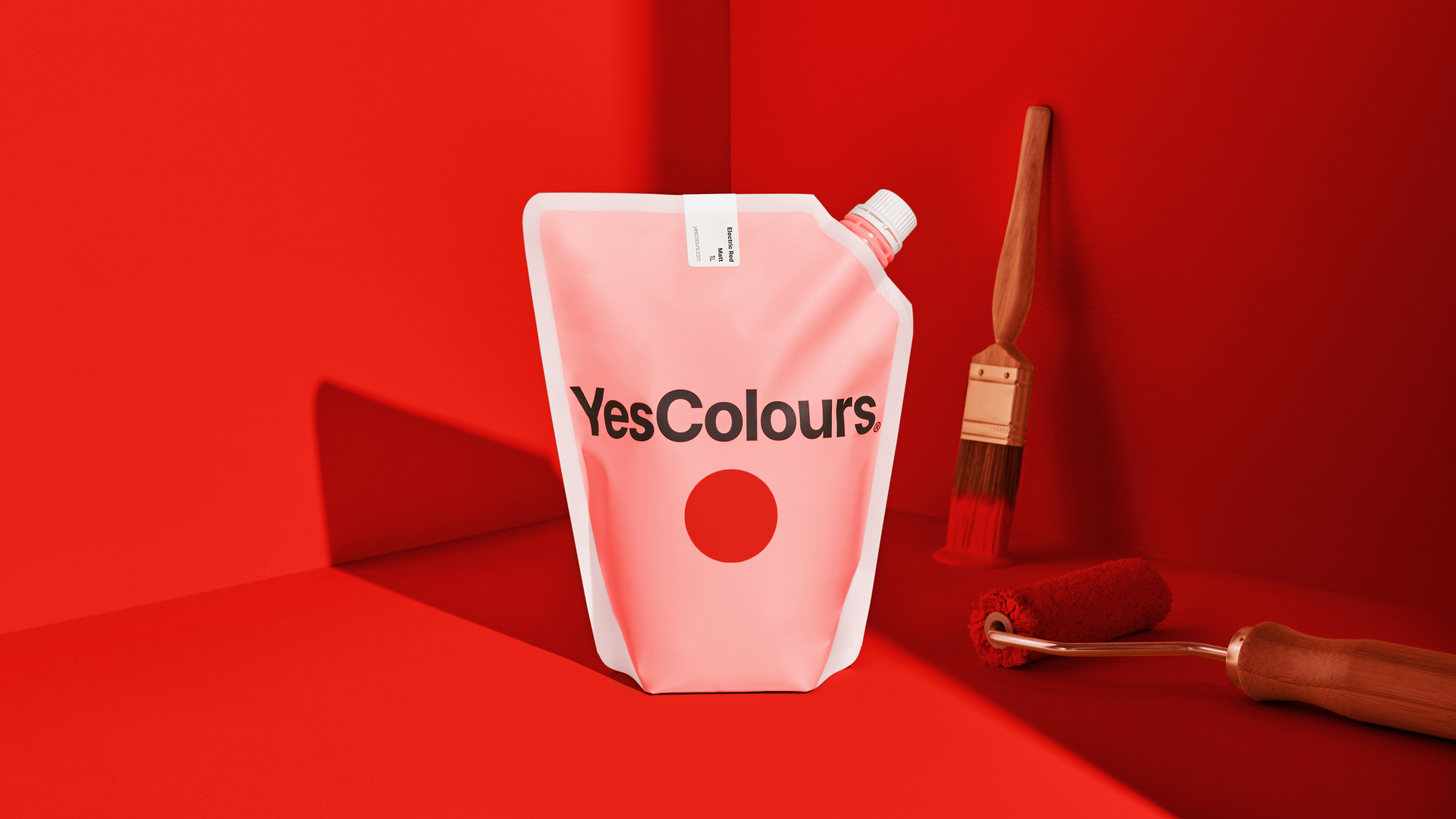 YesColours | Electric Red Matt Emulsion Paint | Eco Paint by YesColours