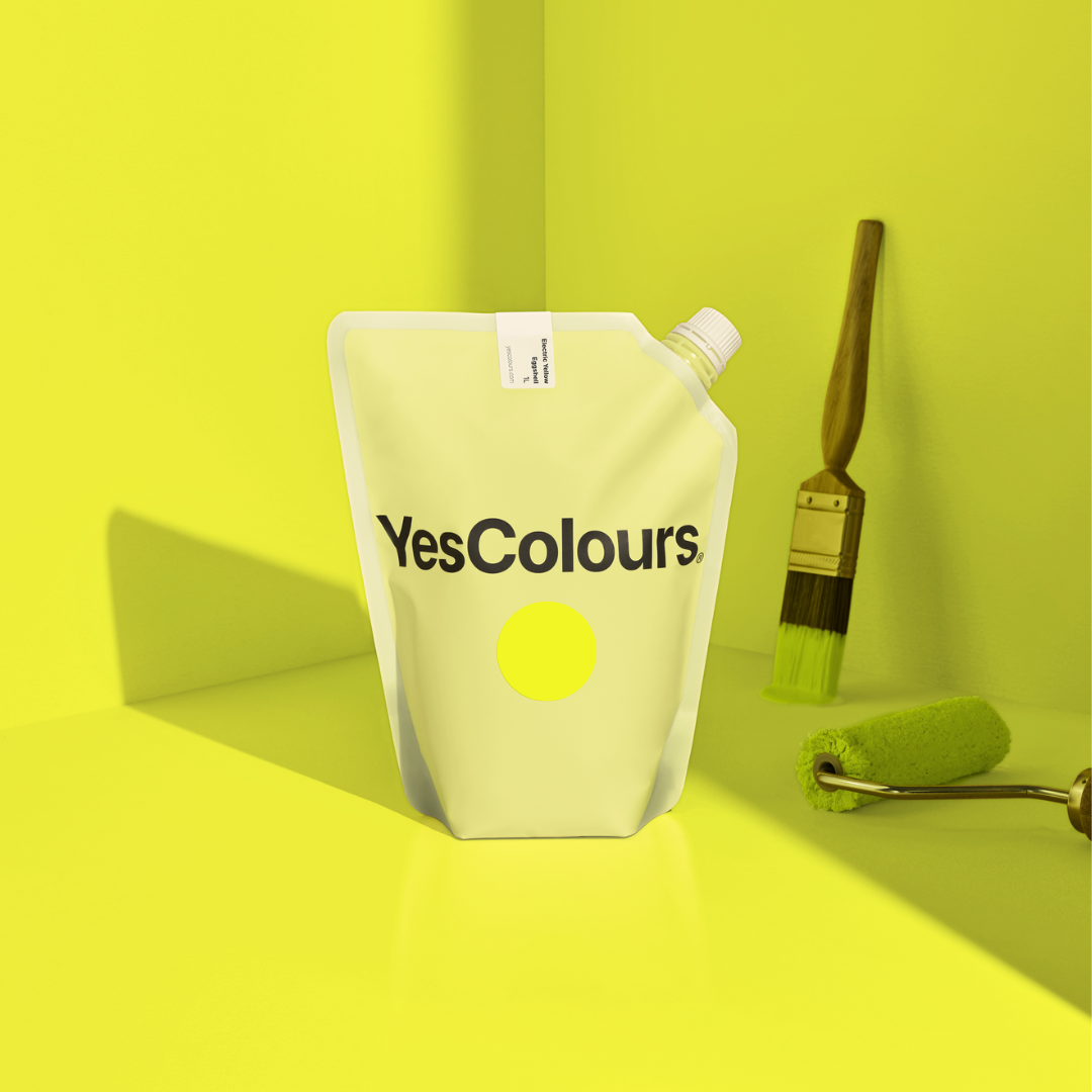 YesColours | Electric Yellow Eggshell Paint | Eco Paint by YesColours