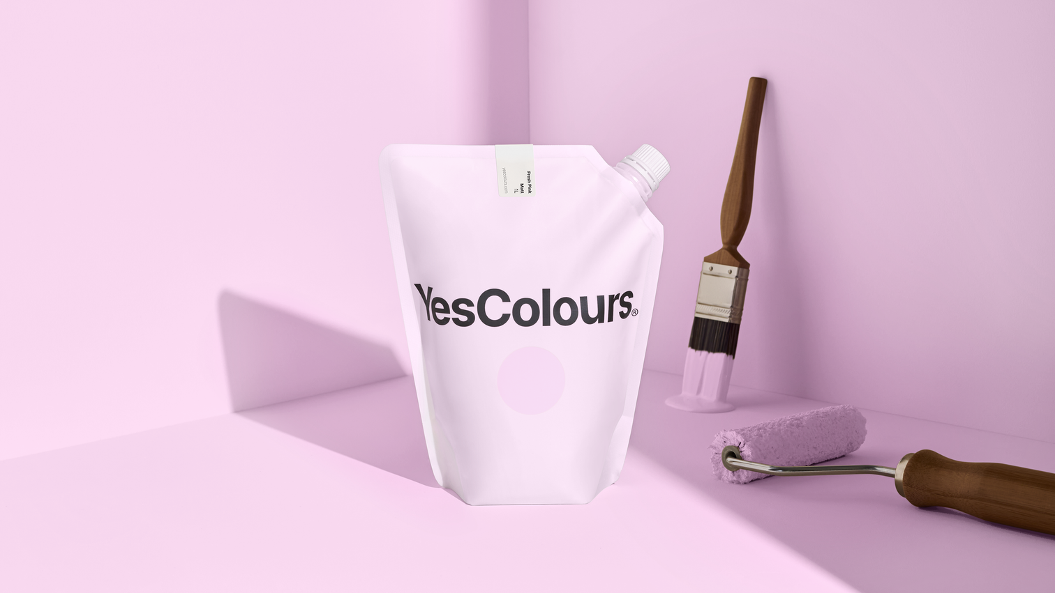 YesColours | Fresh Pink Matt Emulsion Interior Wall Paint | YesColours