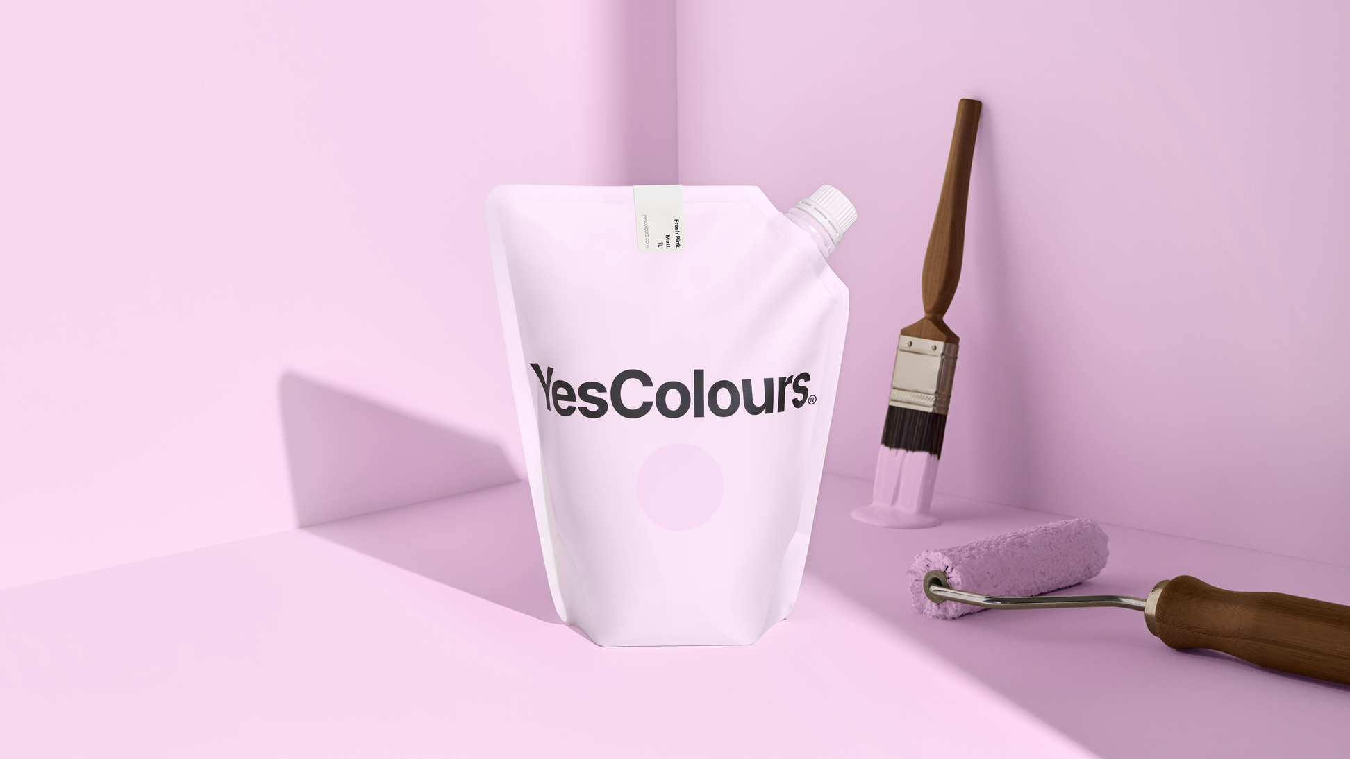 YesColours | Fresh Pink Matt Emulsion Paint | Eco Paint by YesColours