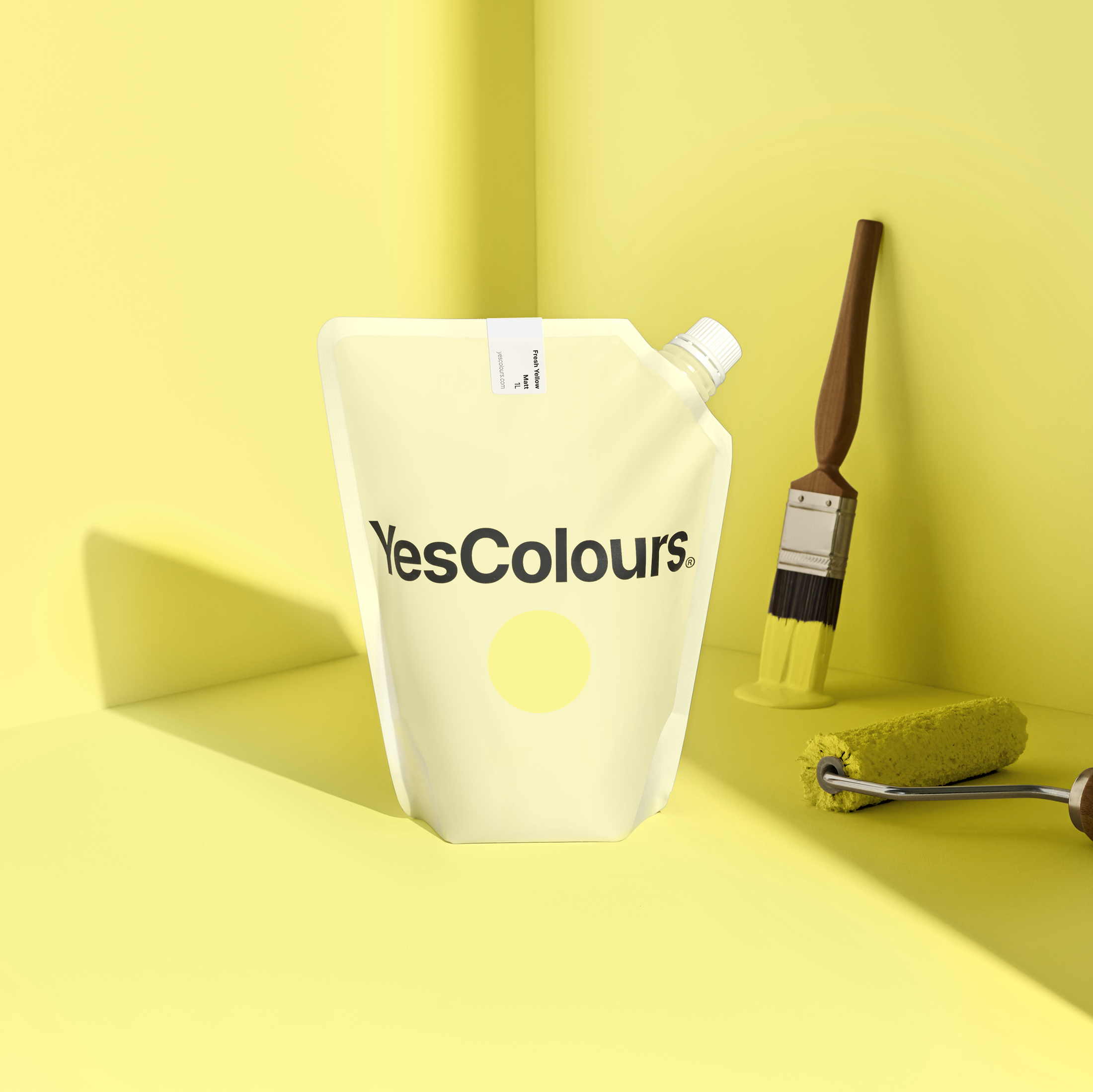 YesColours | Fresh Yellow Matt Emulsion Interior Wall Paint | YesColours