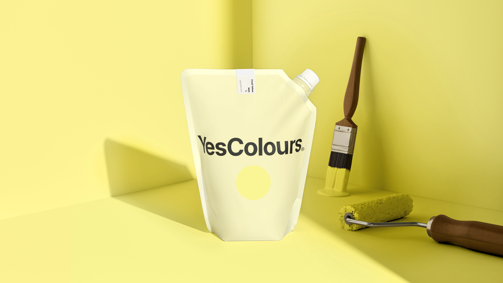 YesColours | Fresh Yellow Matt Emulsion Interior Wall Paint | YesColours