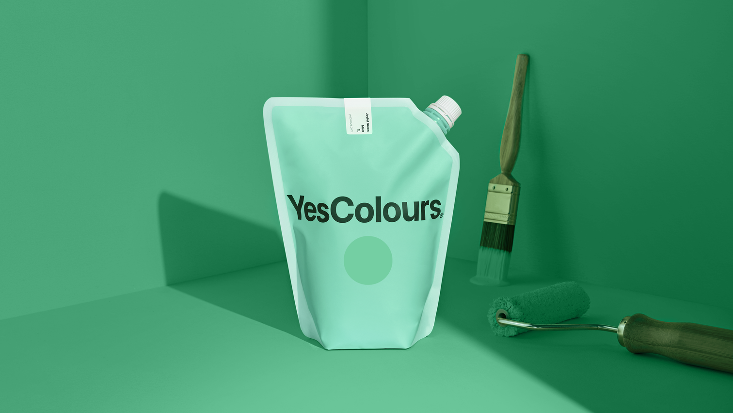 YesColours | Joyful Green Matt Emulsion Interior Wall Paint | YesColours