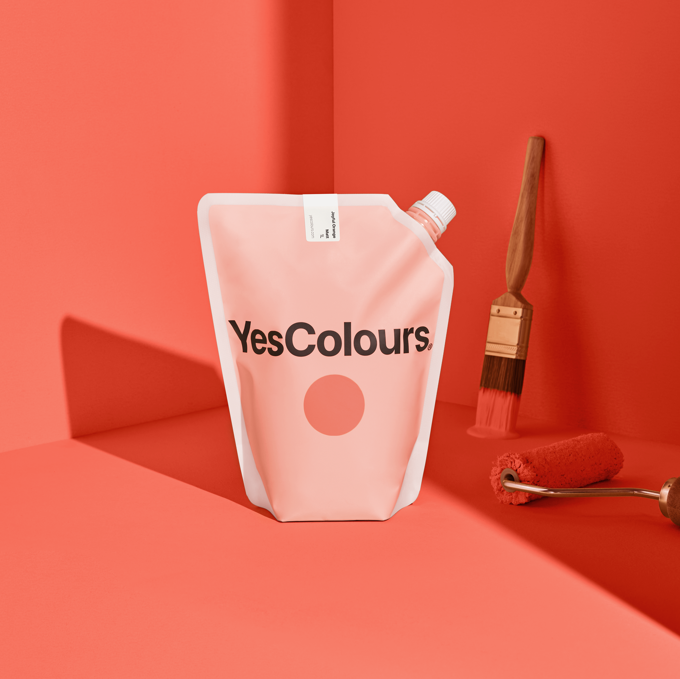 YesColours | Joyful Orange Matt Emulsion Interior Wall Paint | YesColours