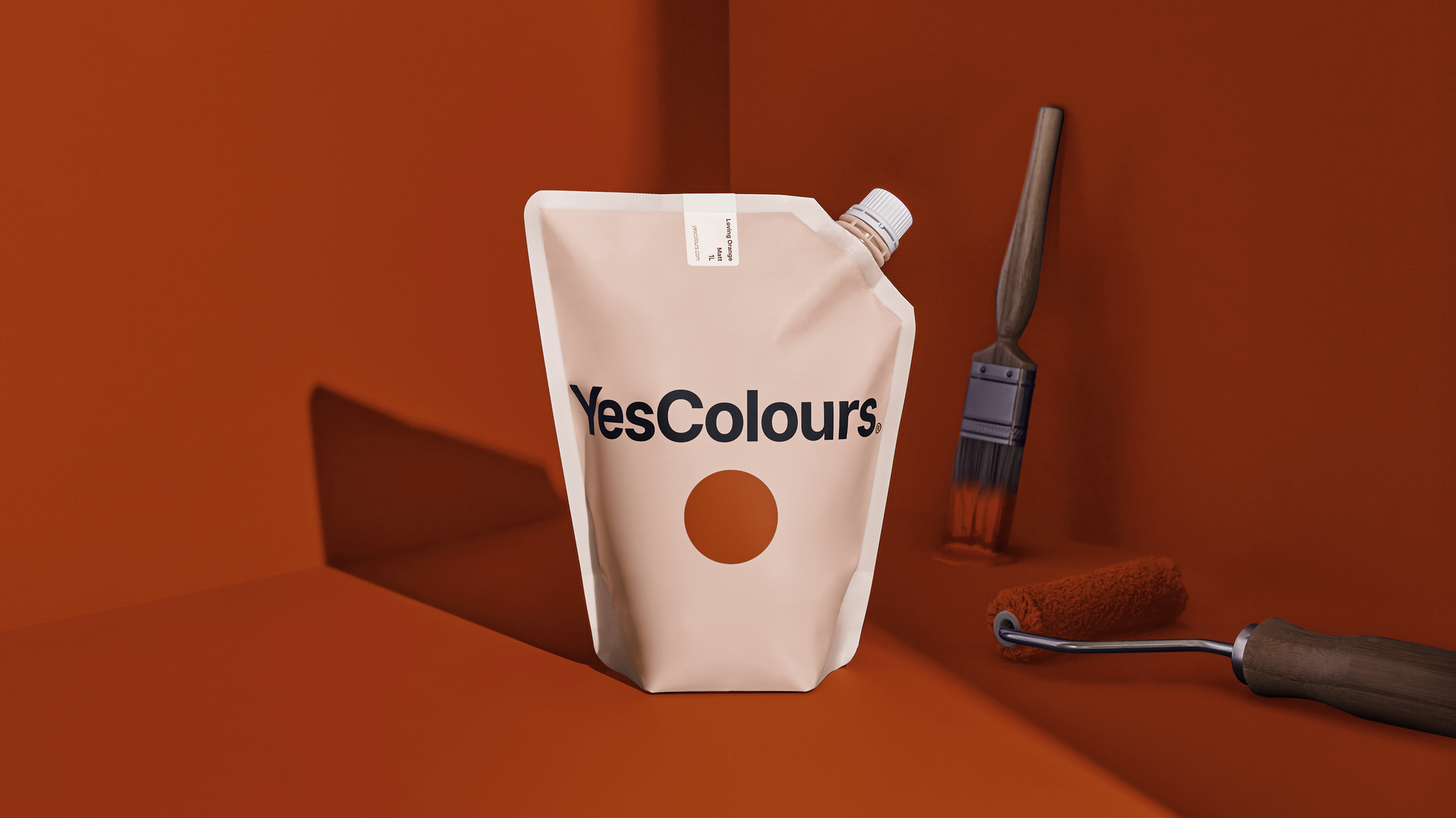 YesColours | Loving Orange Matt Emulsion Interior Wall Paint | YesColours