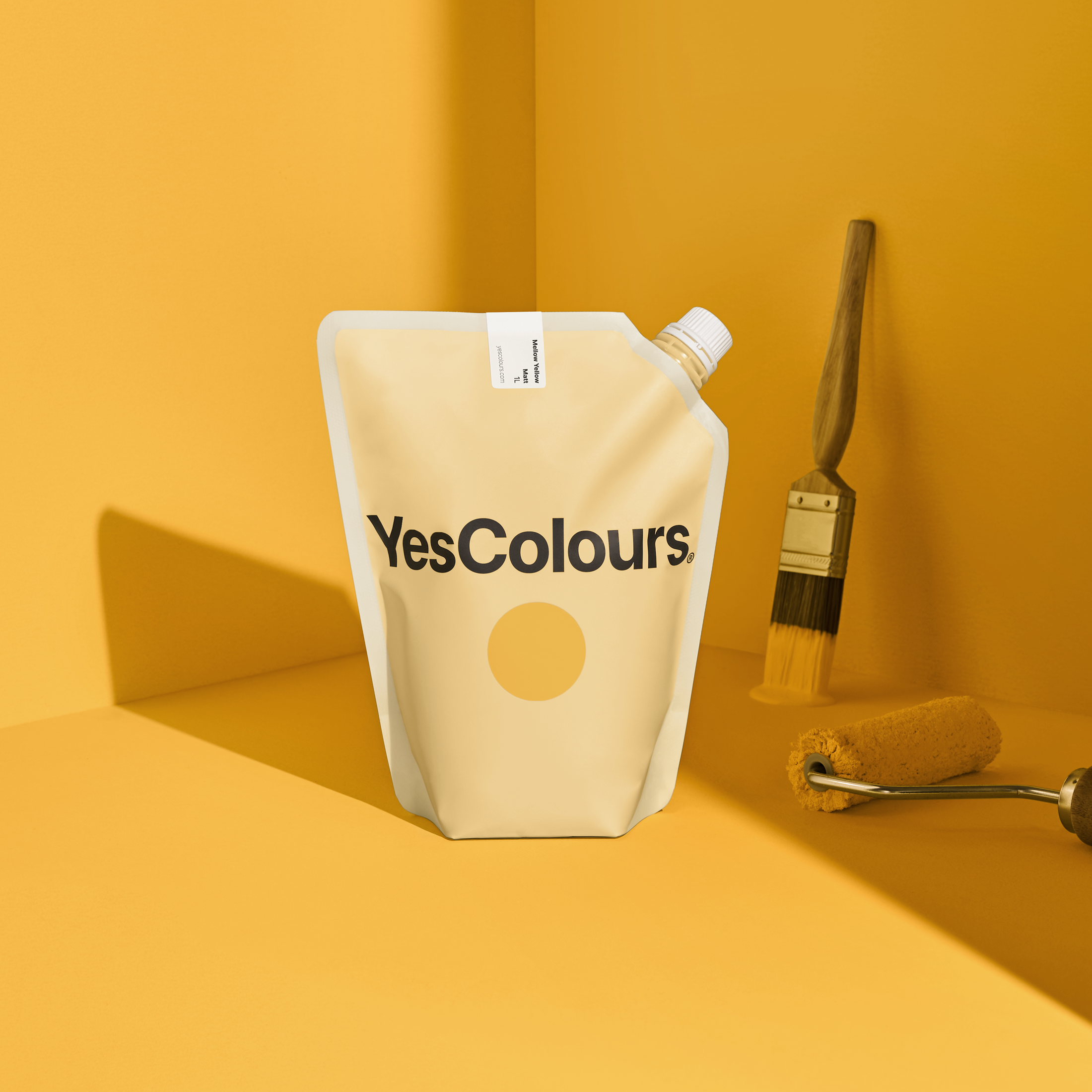 YesColours | Mellow Yellow Matt Emulsion Interior Wall Paint | YesColours