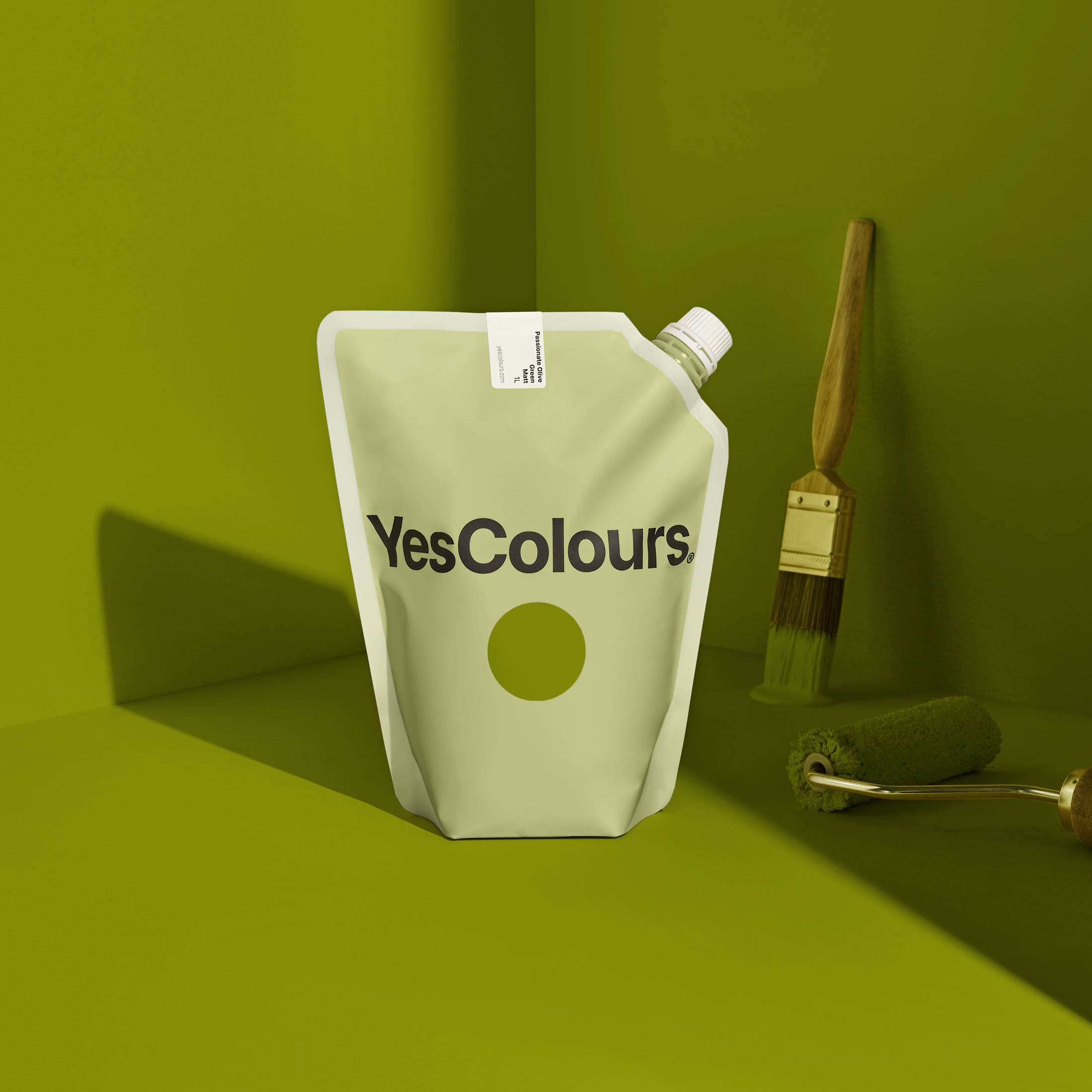YesColours | Passionate Olive Green Matt Emulsion Interior Wall Paint ...
