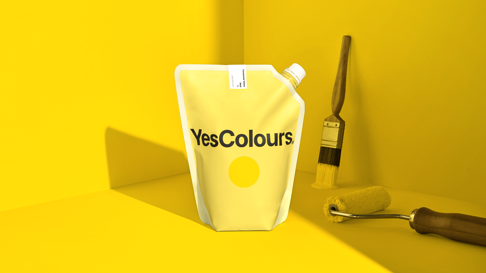 YesColours | Passionate Yellow Matt Emulsion Interior Wall Paint ...