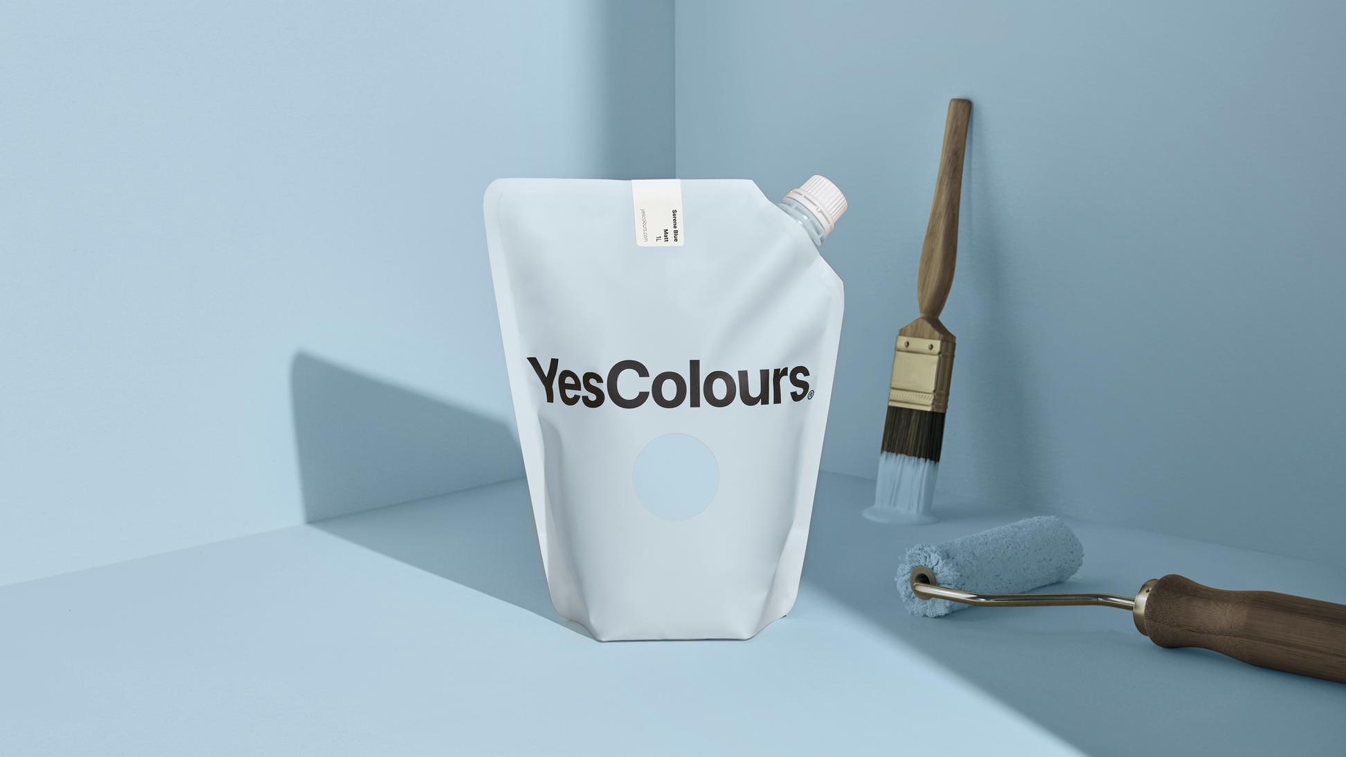 YesColours | Serene Blue Matt Emulsion Interior Wall Paint | YesColours